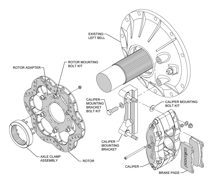 Garage Sale - Wilwood Inboard Brake Kit with Titanium Rotor