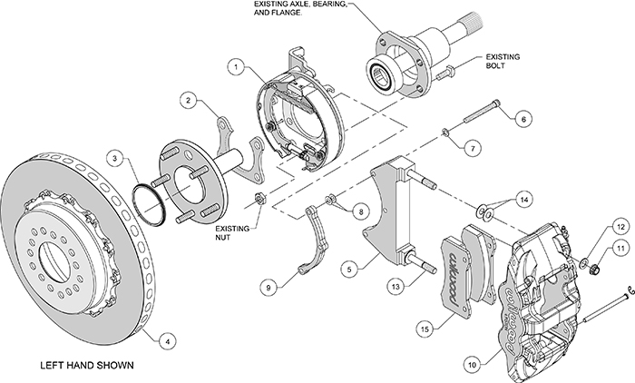 Wilwood Disc Brakes - Rear Brake Kit Part No: 140-13163-CSICR